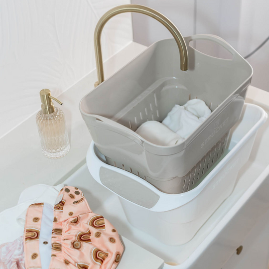 Strucket: Laundry Soaking Bucket | Strainer Draining Bucket