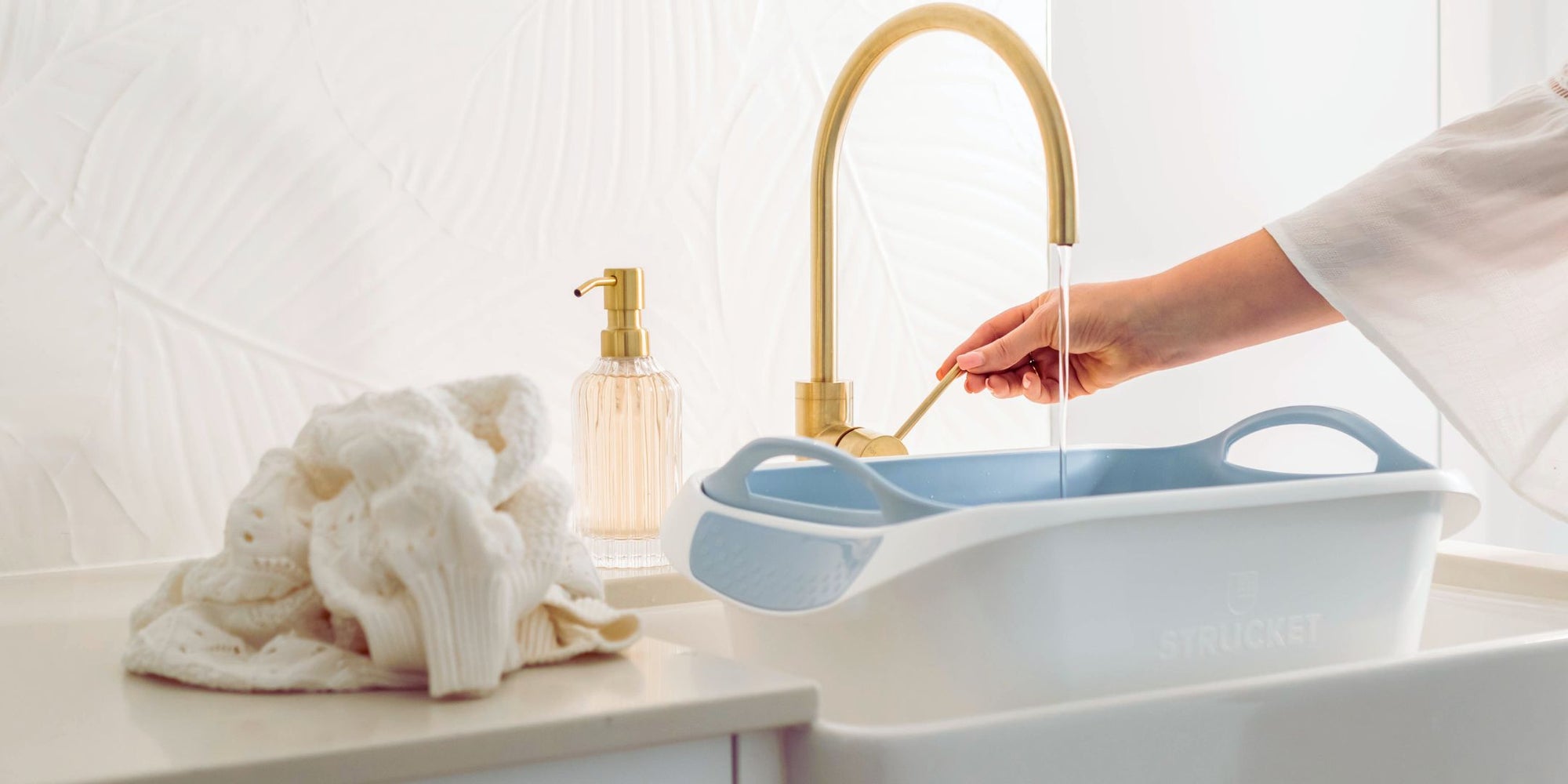 Strucket: Laundry Soaking Bucket | Strainer Draining Bucket