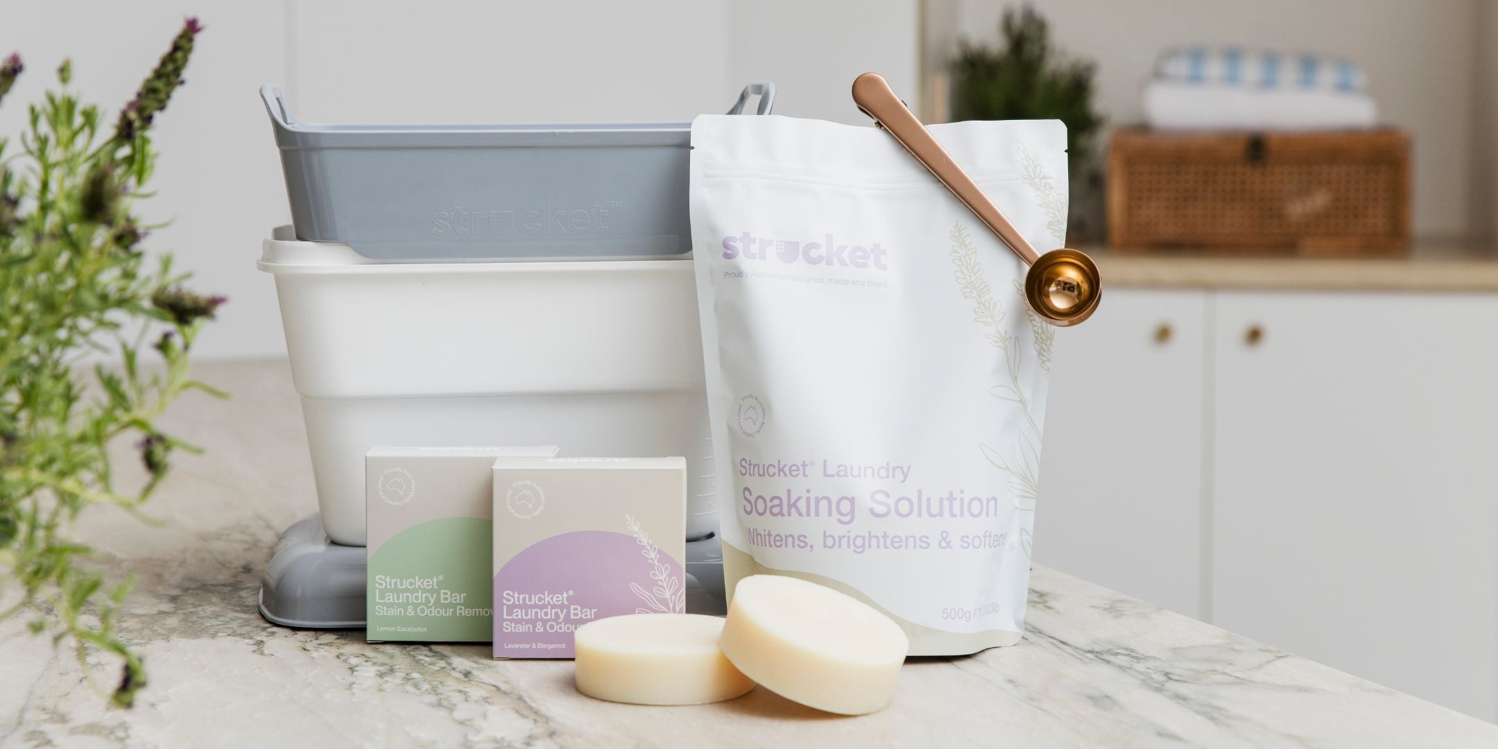 Strucket: Laundry Soaking Bucket | Strainer Draining Bucket
