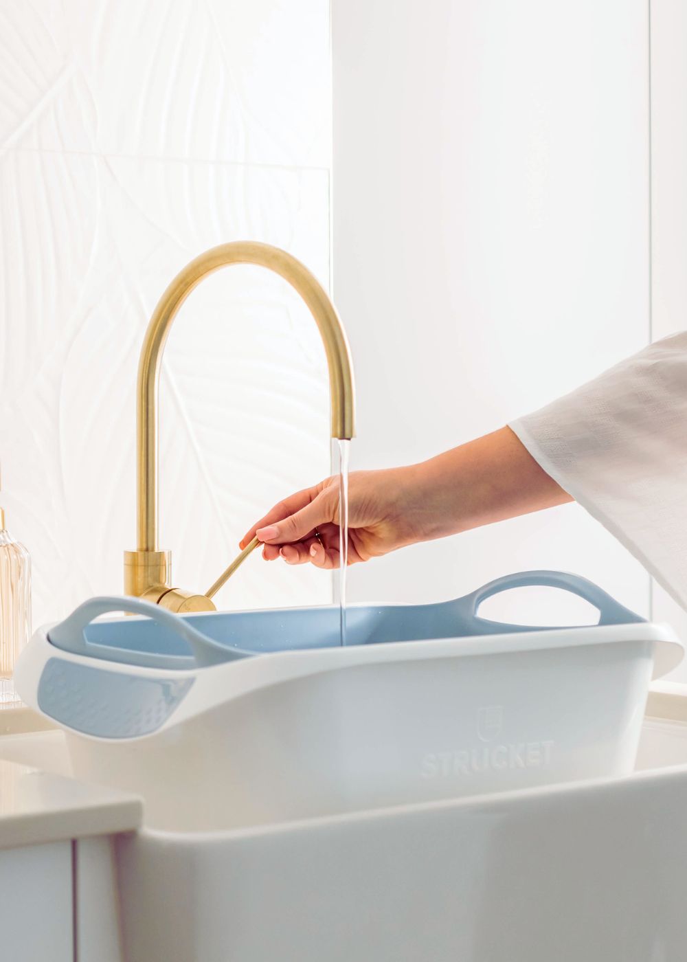 Strucket: Laundry Soaking Bucket | Strainer Draining Bucket