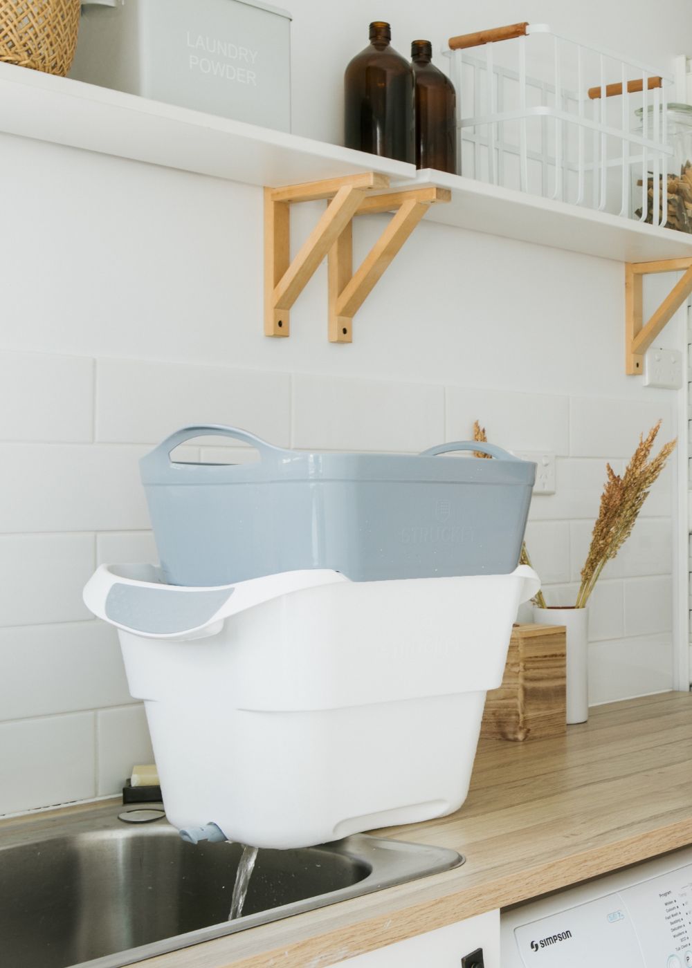 Strucket: Laundry Soaking Bucket | Strainer Draining Bucket